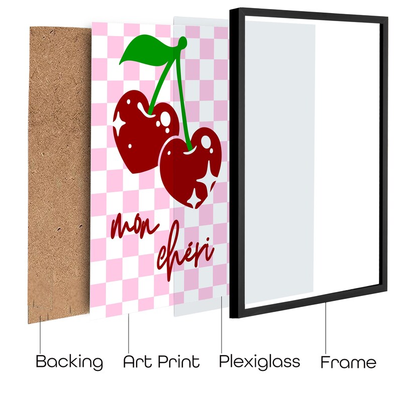 LGBTQ Mon Cheri Poster, Rainbow Art, Queer Wall Decor, Valentine's Day ...