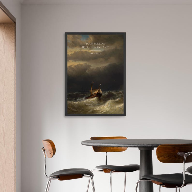 Bible Quote Poster, Minimalist Bible Nature Wall Decor, Religious Art ...