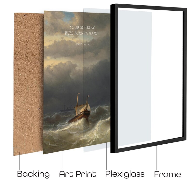 Bible Quote Poster, Minimalist Bible Nature Wall Decor, Religious Art ...