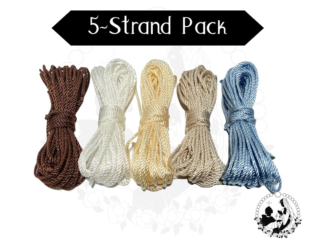 5-pack Rosary Twine, DIY Rosary, Tans, #24 Twisted Nylon Cord, Rosary ...
