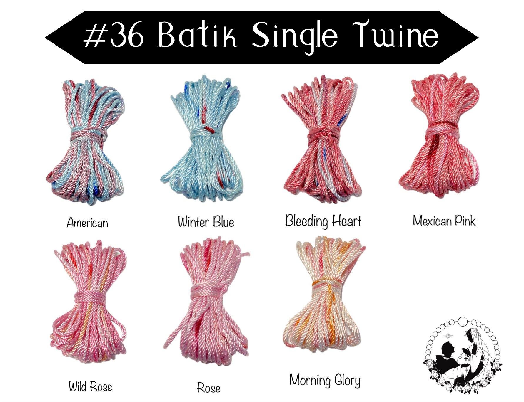 Batik, Single Strand Rosary Twine, DIY Rosary, 36 Twisted Nylon Cord ...