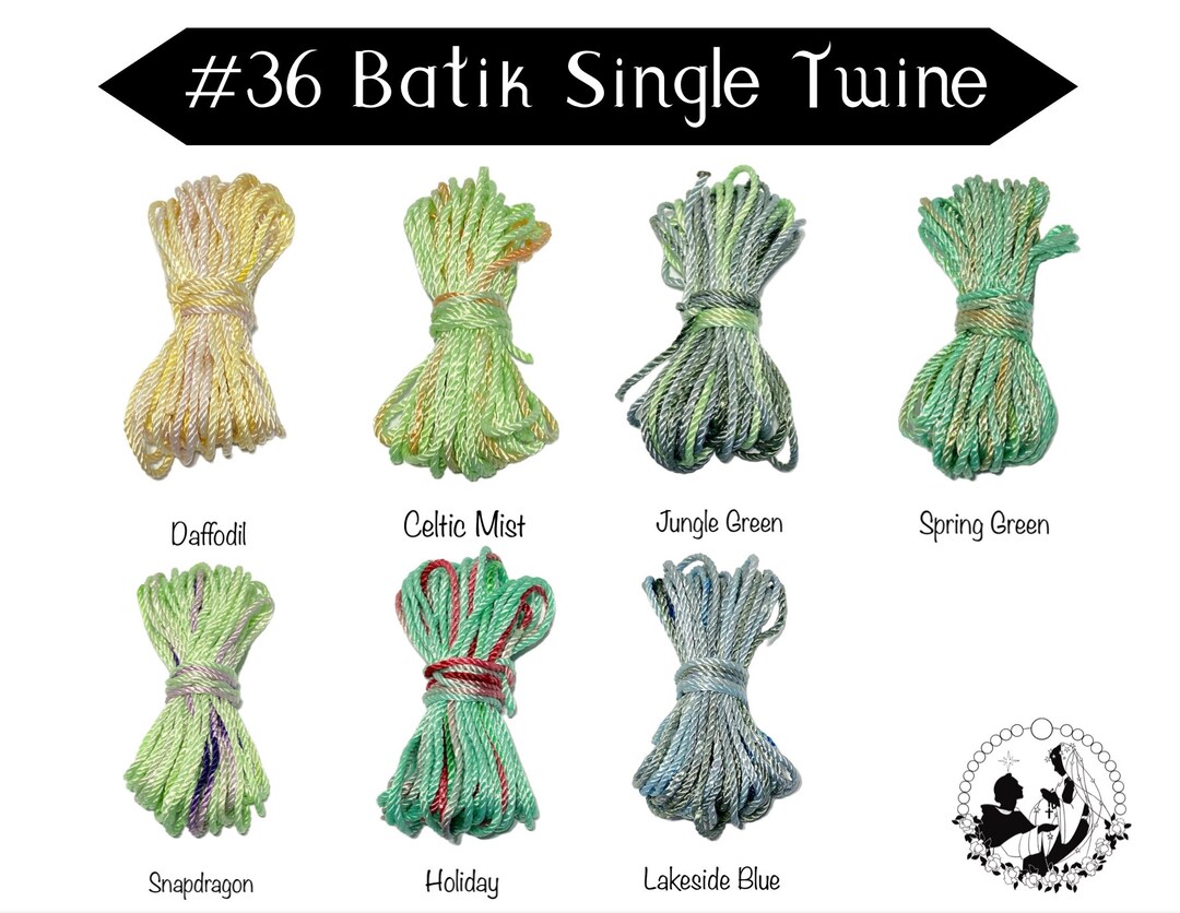 Batik, Single Strand Rosary Twine, DIY Rosary, 36 Twisted Nylon Cord ...
