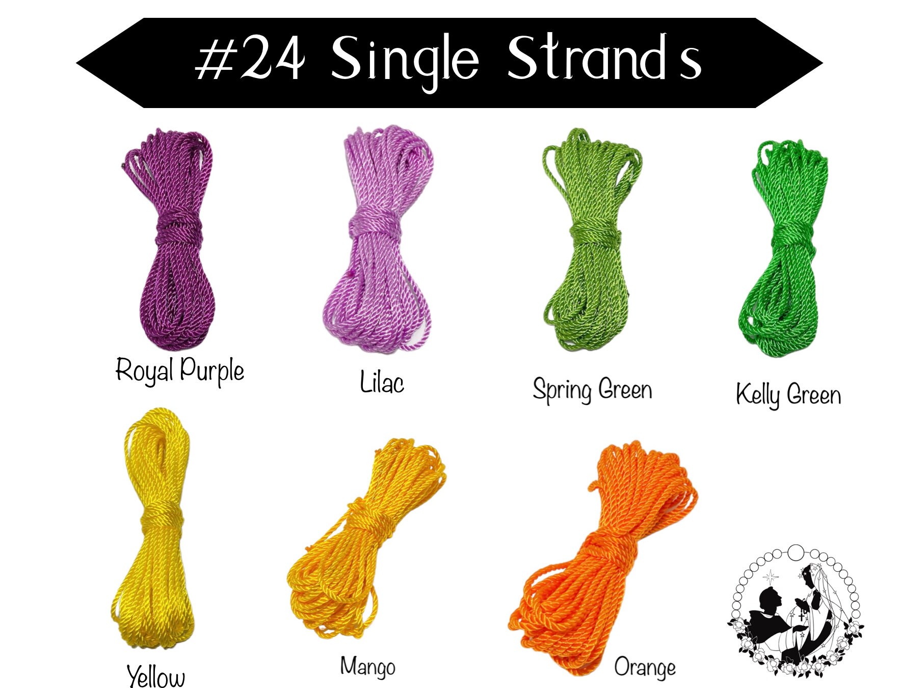 Single Strand Rosary Twine, Marbled, DIY Rosary, #24 Twisted Nylon Cord ...