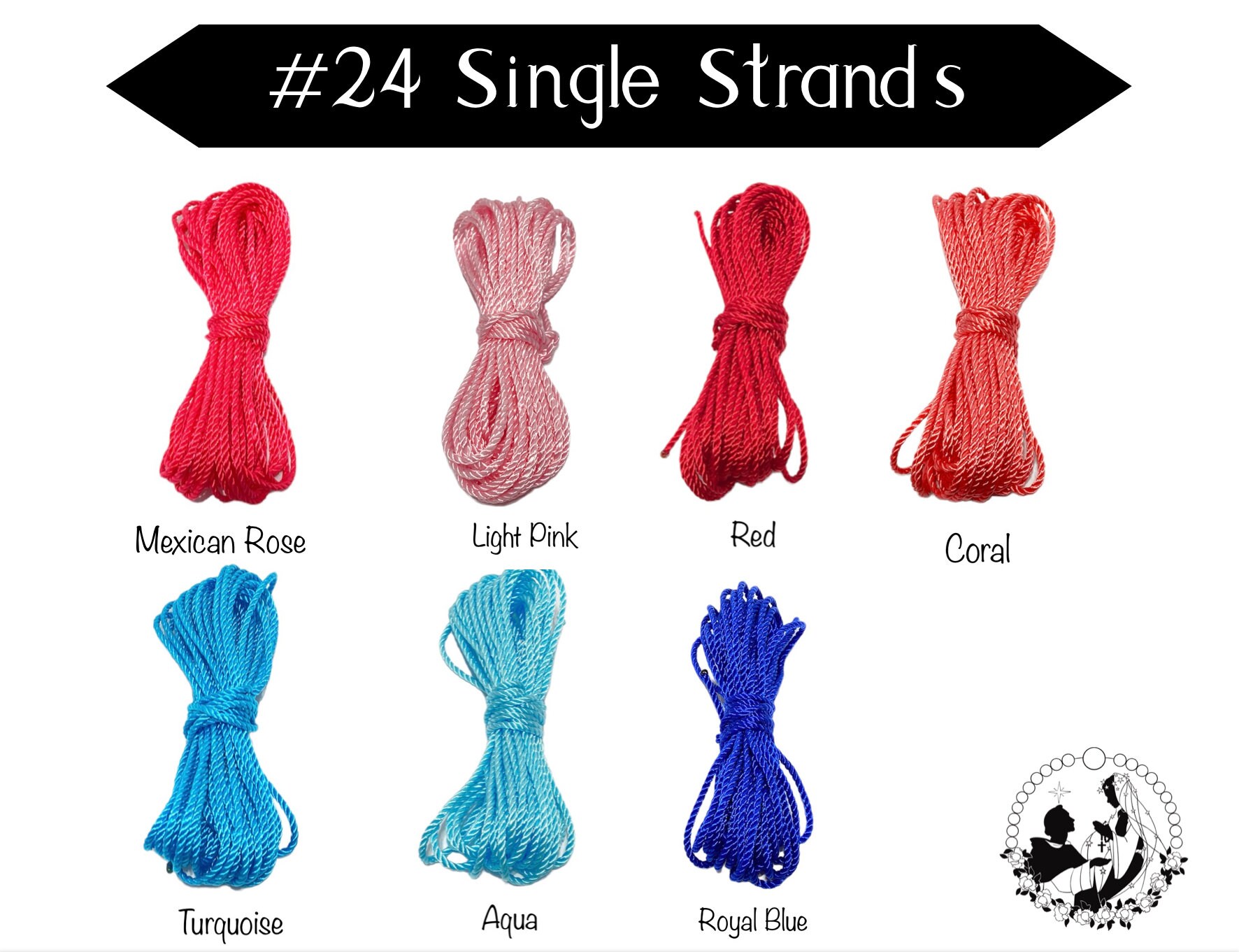Single Strand Rosary Twine, Marbled, DIY Rosary, #24 Twisted Nylon Cord ...