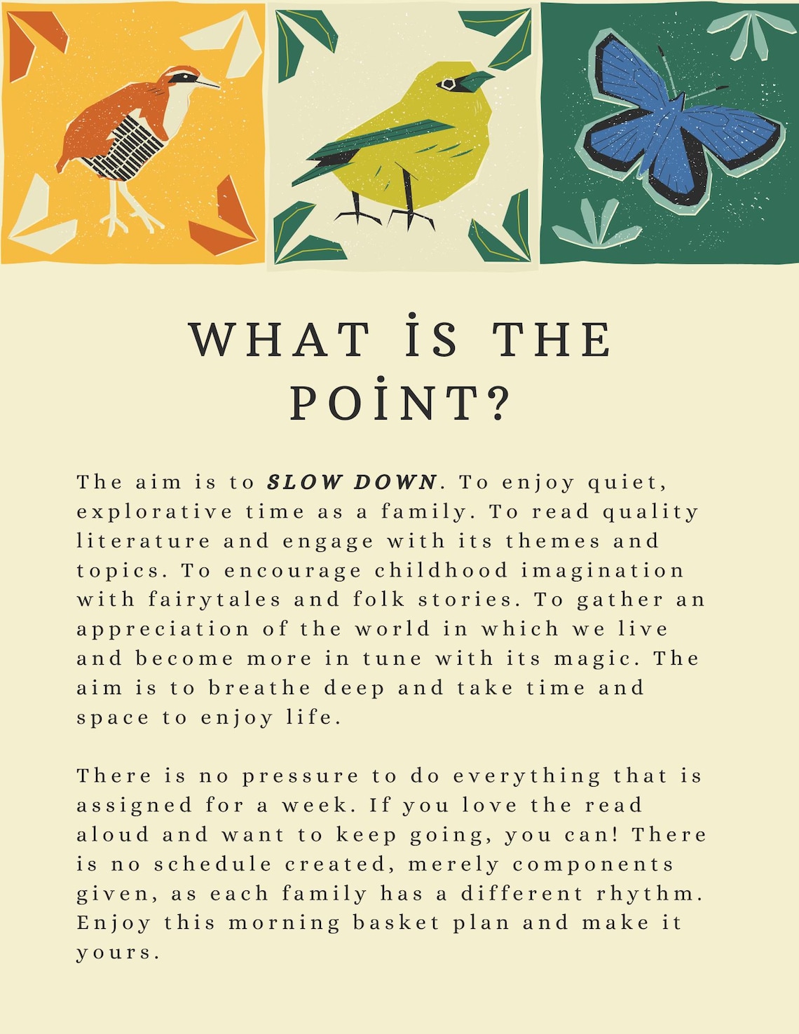 Slow Down Morning Basket Plan, Volume One: Fall **quarterly Unit Plan ...