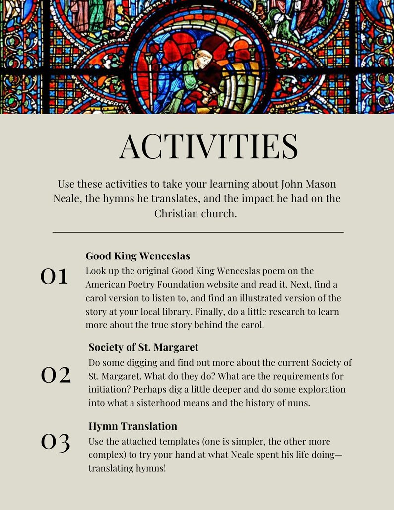 August Monthly Saints *month Long Unit Study* (catholic/anglican ...