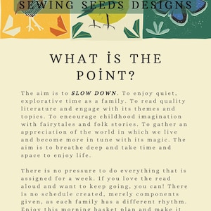 Slow Down Morning Basket Plan, Volume One: Fall **quarterly Unit Plan ...