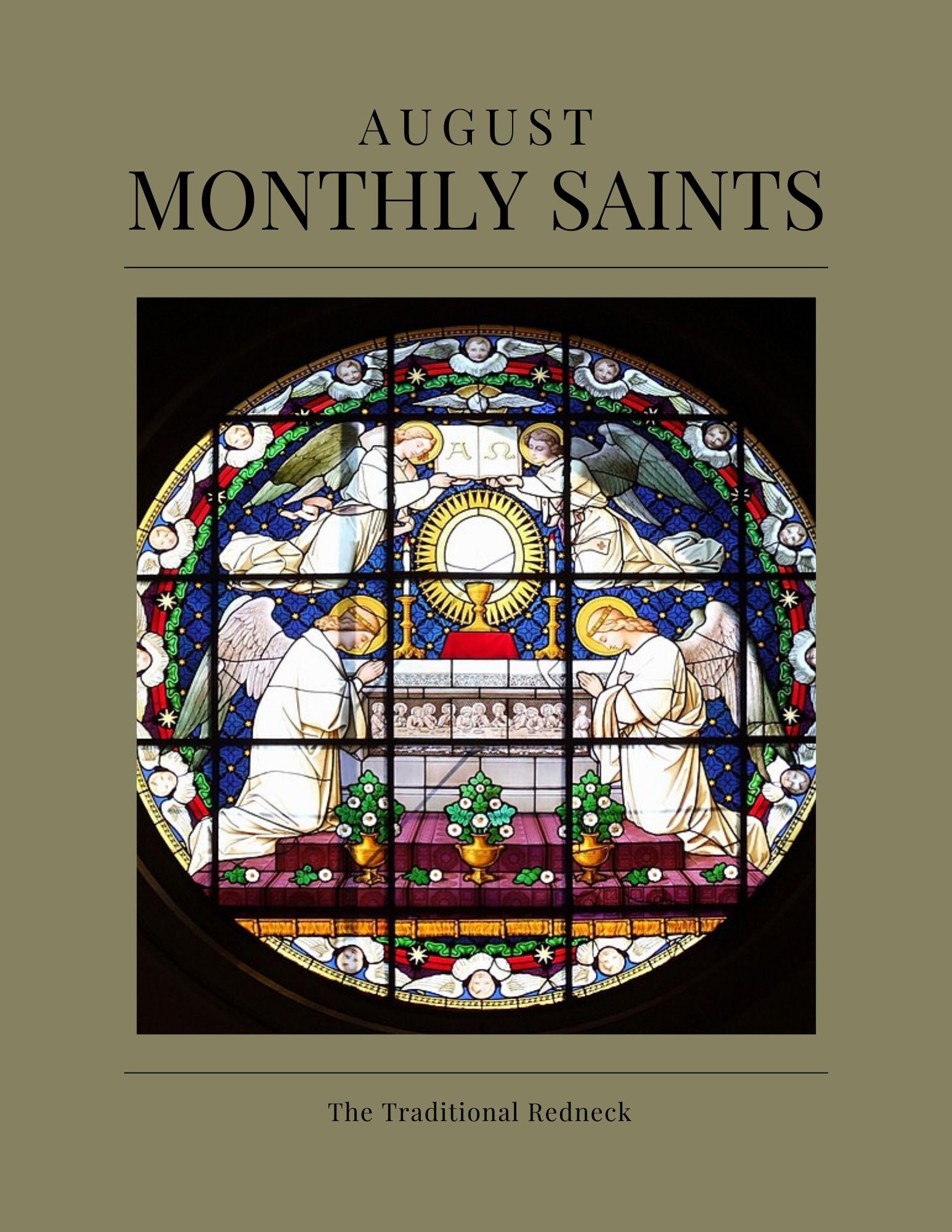 August Monthly Saints *month Long Unit Study* (catholic/anglican ...