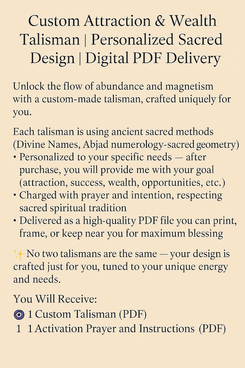 Custom Attraction & Success Taweez | Divine Names | Sacred Geometry ...