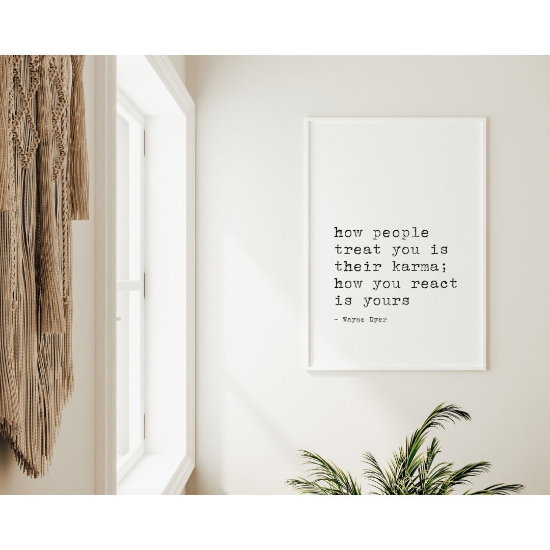 Wayne Dyer Quote Printable: Karma Wall Art, Minimalist Decor (instant ...