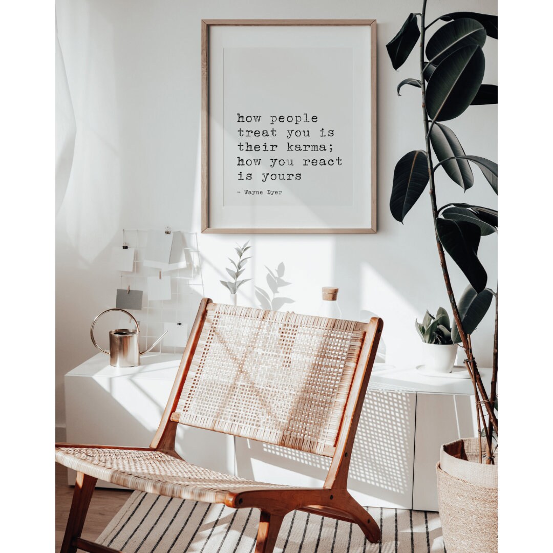 Wayne Dyer Quote Printable: Karma Wall Art, Minimalist Decor (instant ...