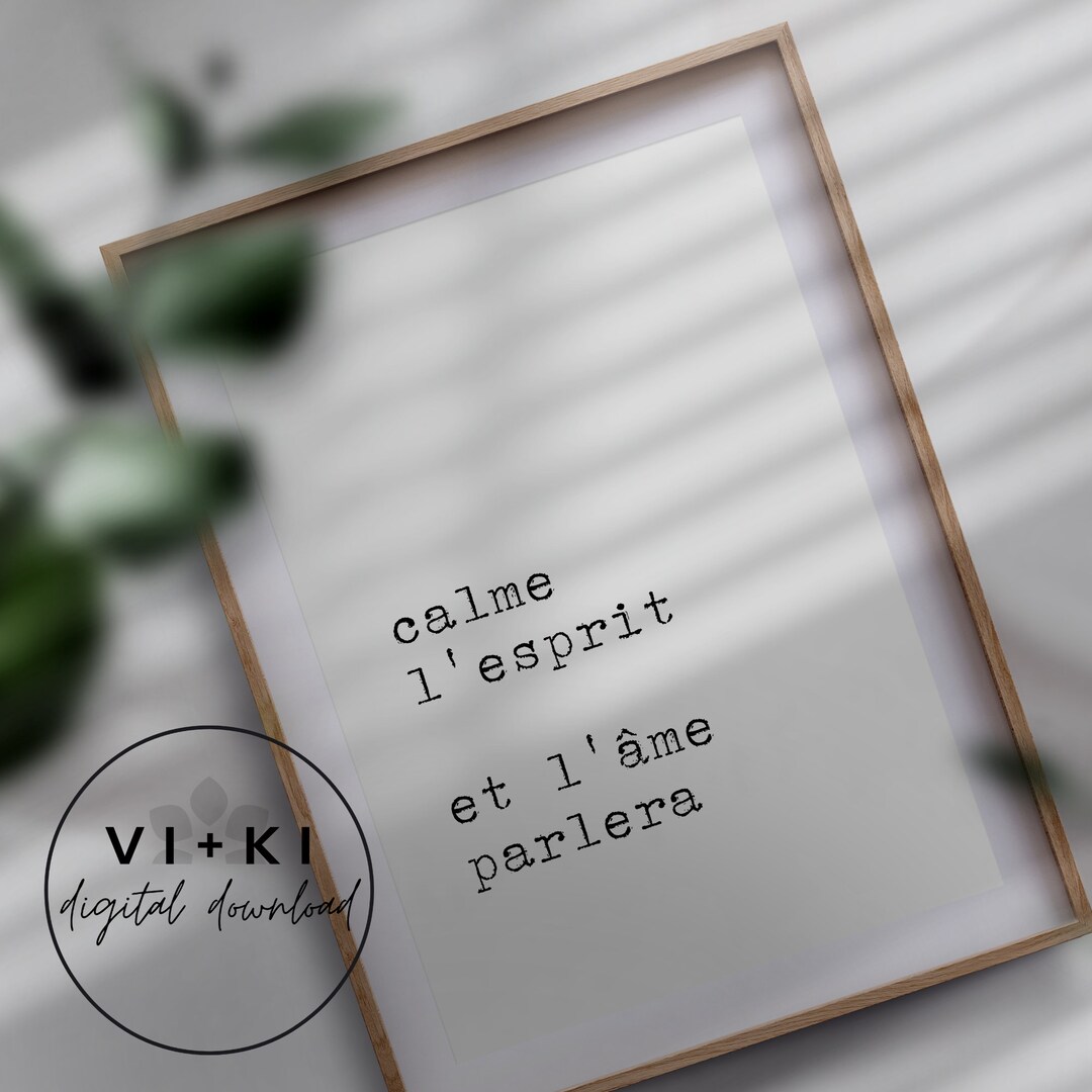 French Quote Printable: Minimalist Spiritual Wall Art (digital Download ...