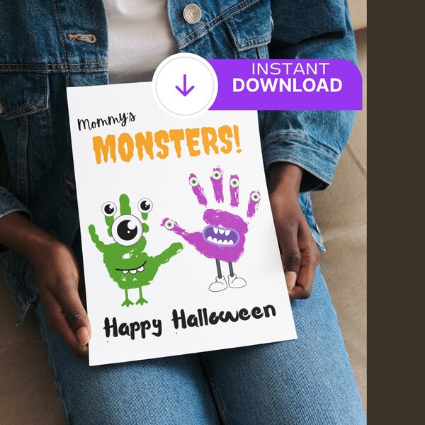 Monster Handprint - Etsy