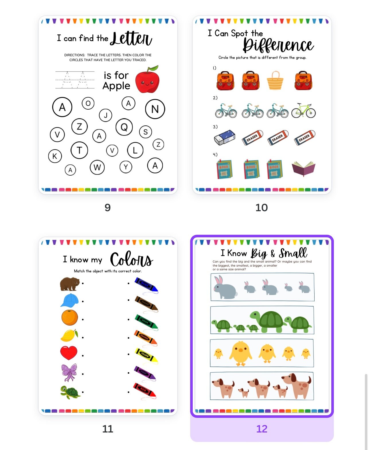 Morning Menu for Preschool Pre-k | Printable Instant Digital Download ...
