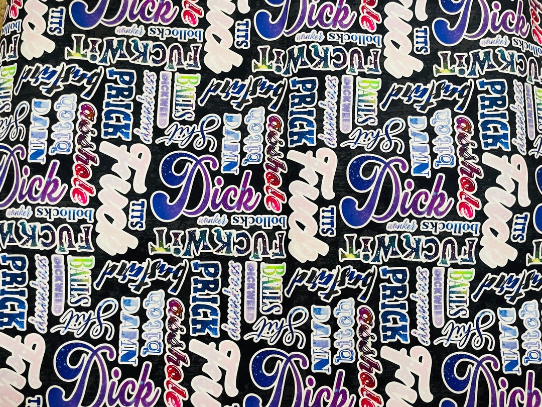 Cuss Words Bad Words 100% Cotton Fabric 18x22 FAT QUARTER - Etsy