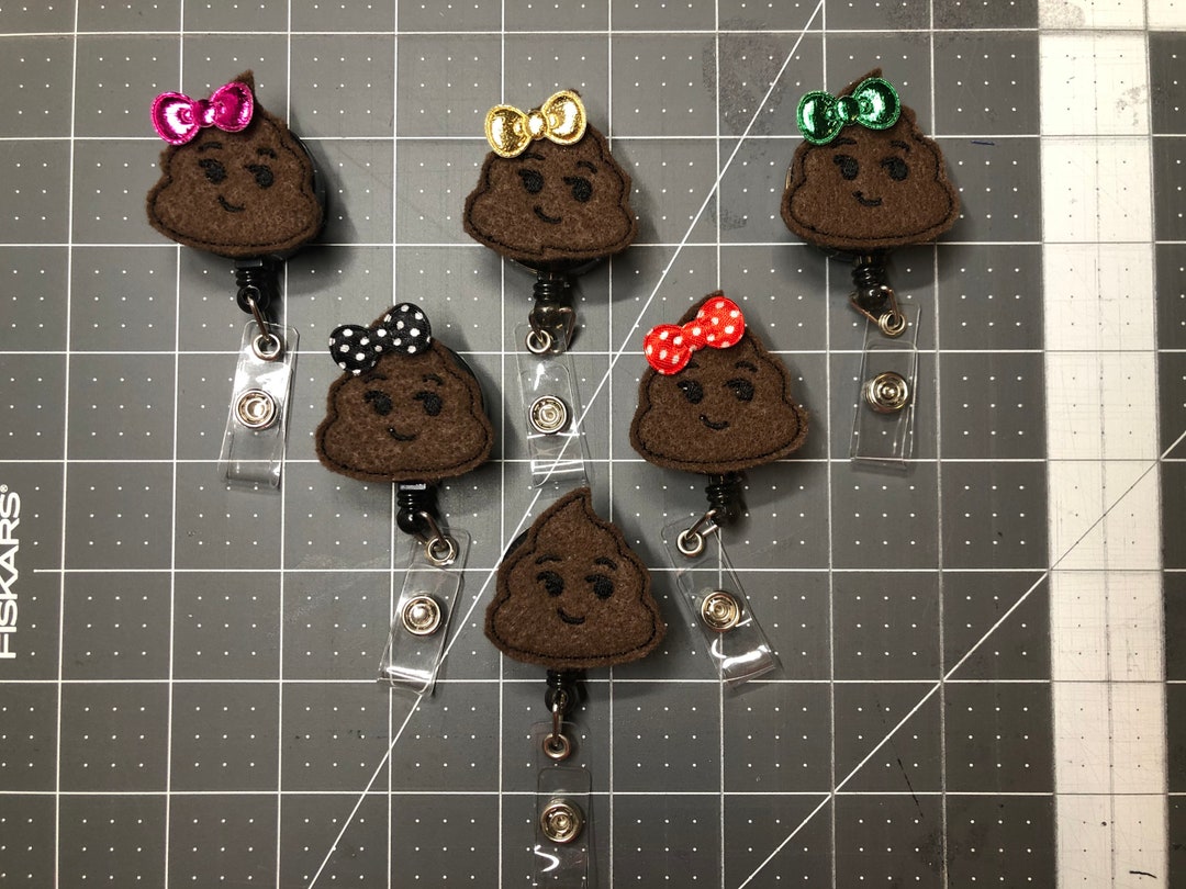 Poop GI Badge Reel ID Holder Nurse Badge Reel Pediatric Badge ID Holder ...