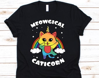 Cat Unicorn Shirt | Etsy