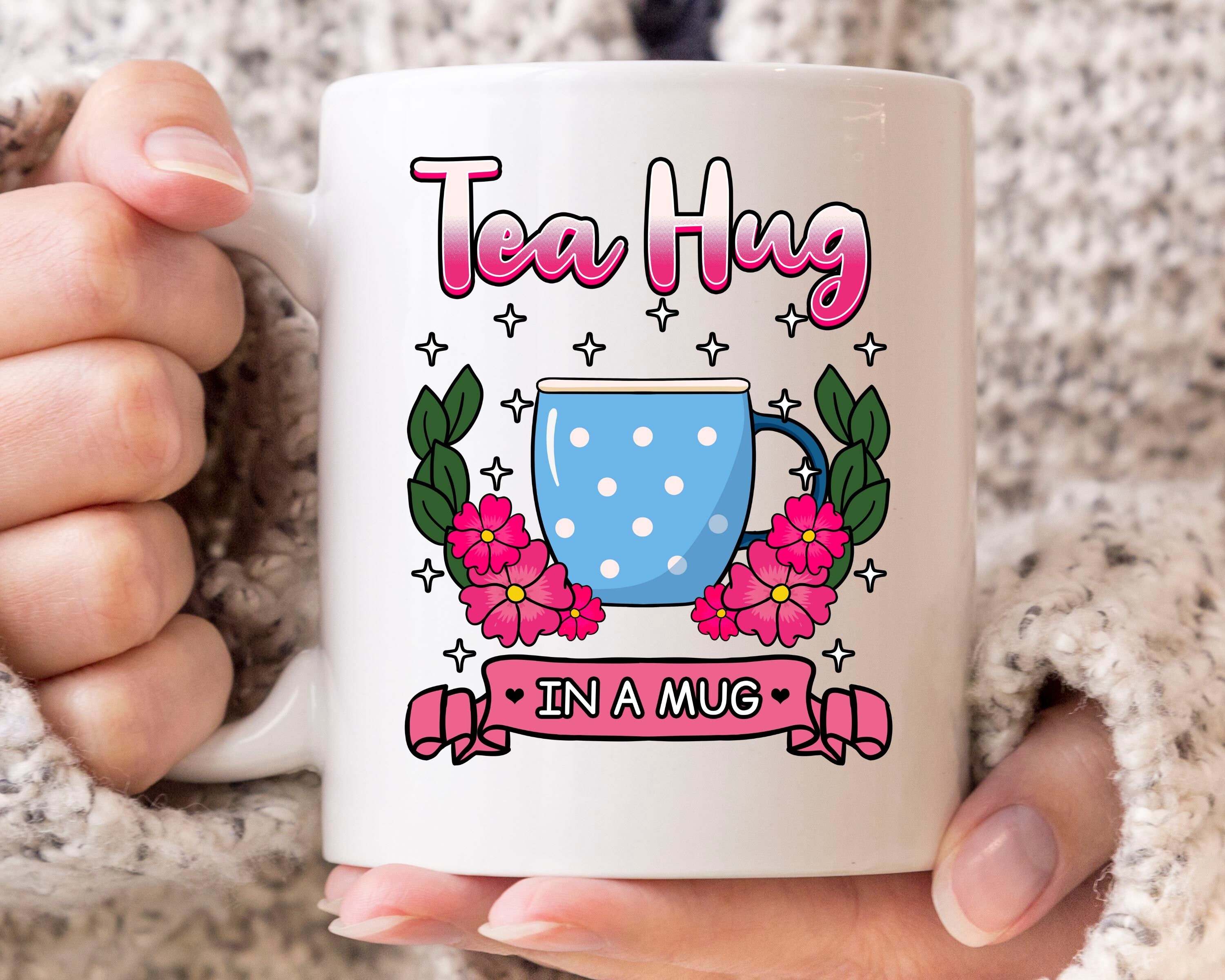 Tea Hug In A Mug Funny Hugger Coffee Cup For Men And Women Etsy