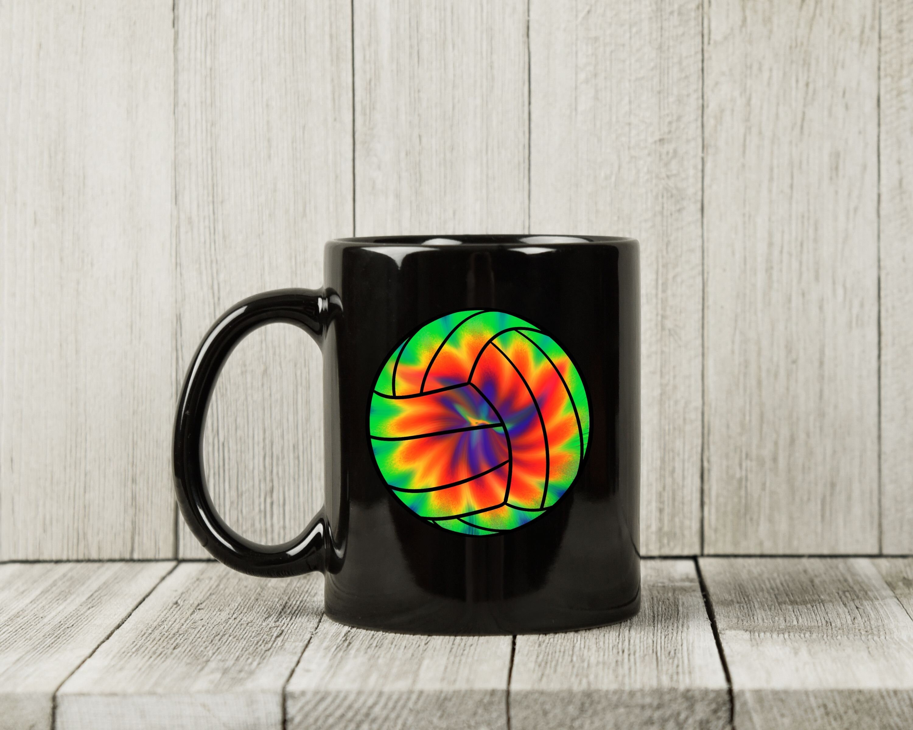 Volleyball Dye Mug, Funny Volleyball Coffee Cup for Beach Volley ...