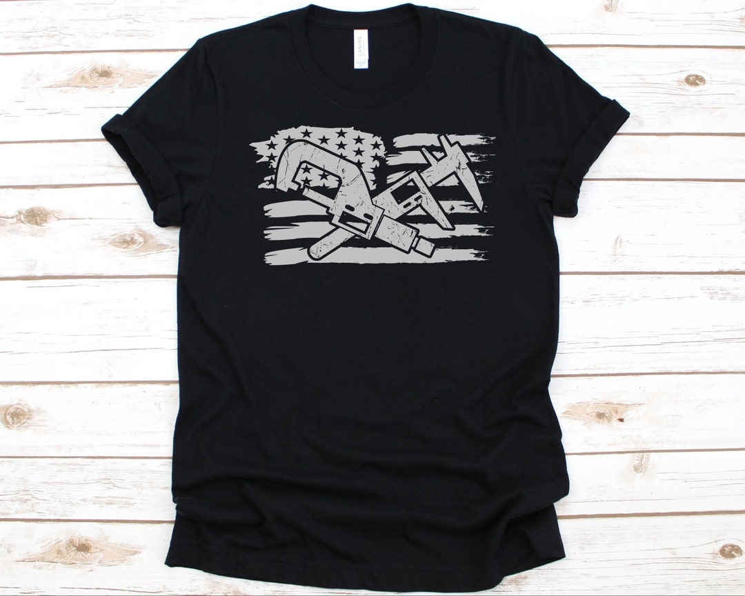 American Flag Machinist Tools Shirt, Machinist Gift, Machine Operator ...
