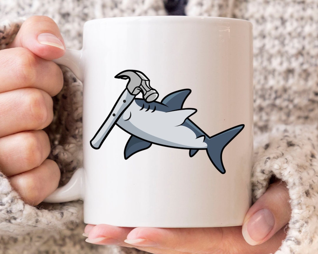 Funny Hammerhead Shark Mug, Shark Species, Hammer Like Shark Coffee Mug ...