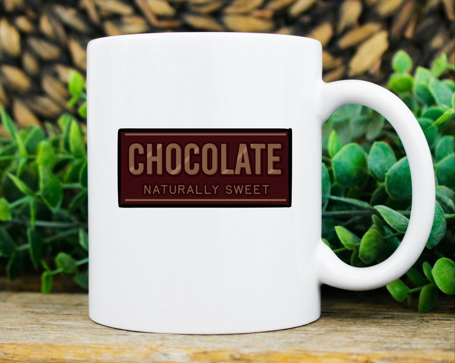 Chocolate Naturally Sweet Mug Funny Hot Choco Coffee Cup for - Etsy
