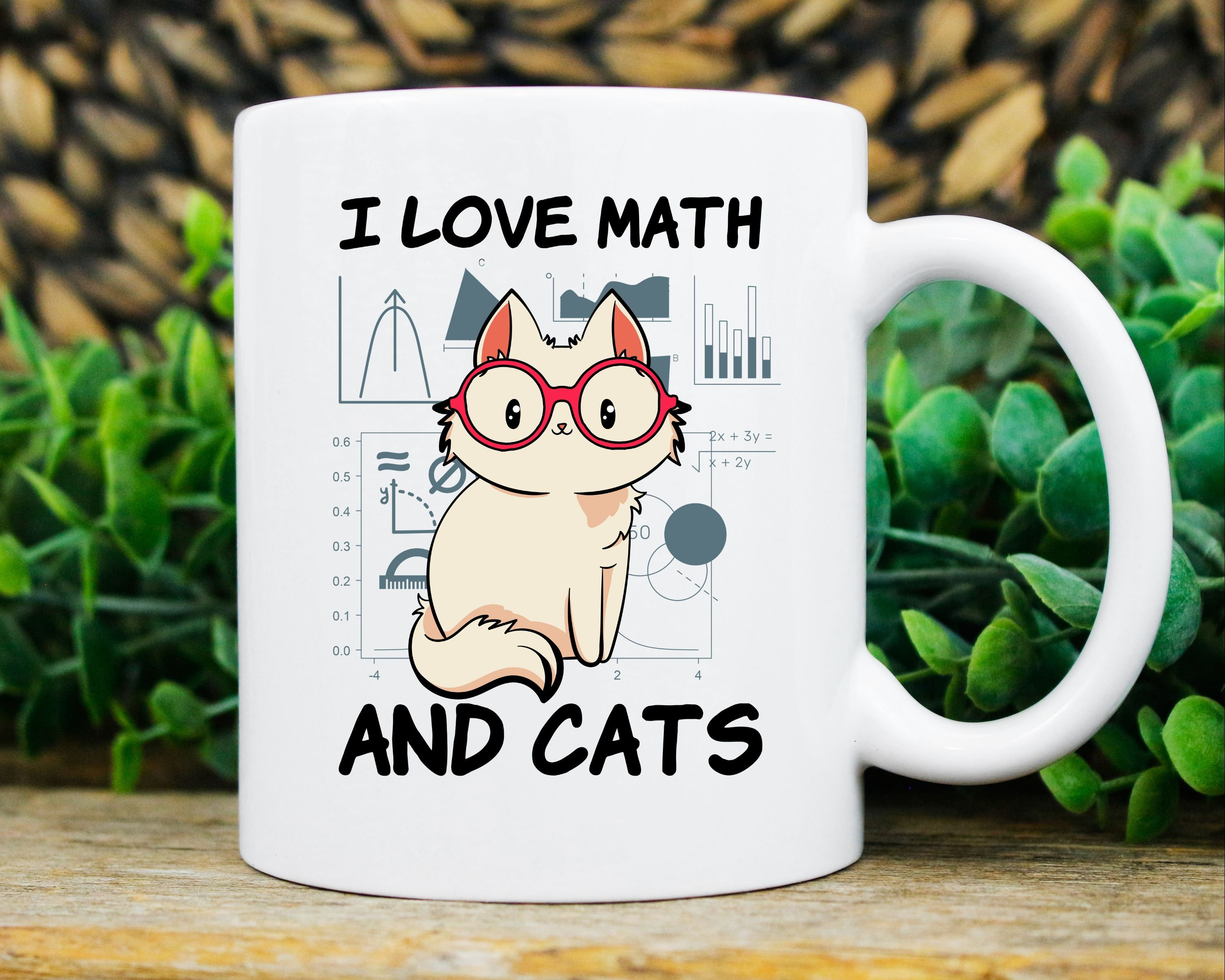 I Love Math and Cats Mug Funny Funny Cat Coffee Cup for - Etsy UK