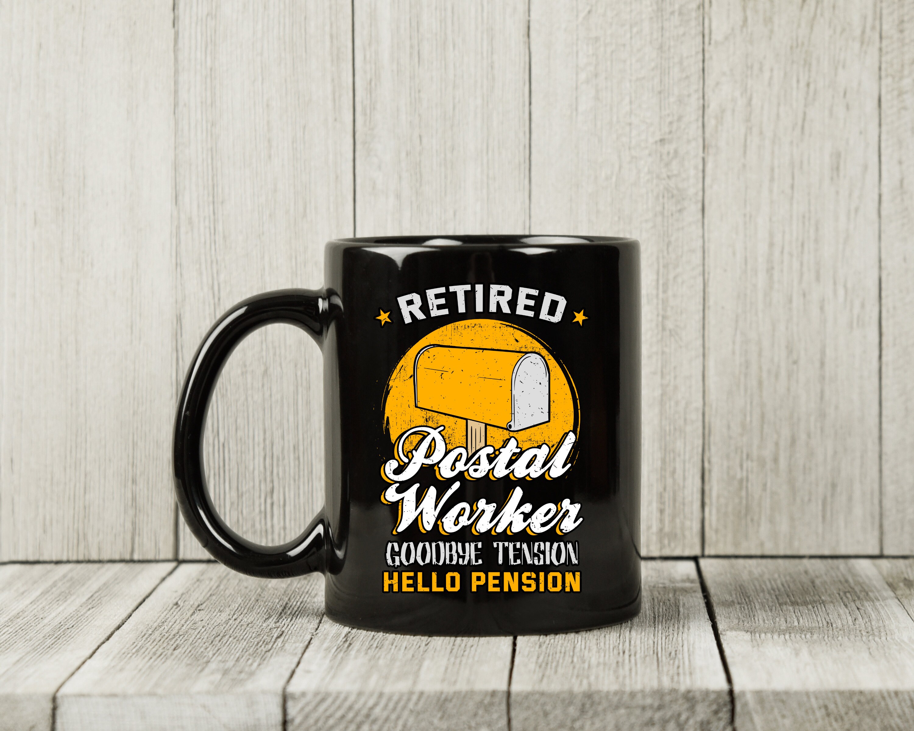 Retired Postal Worker Goodbye Tension Hello Pension Mug - Etsy
