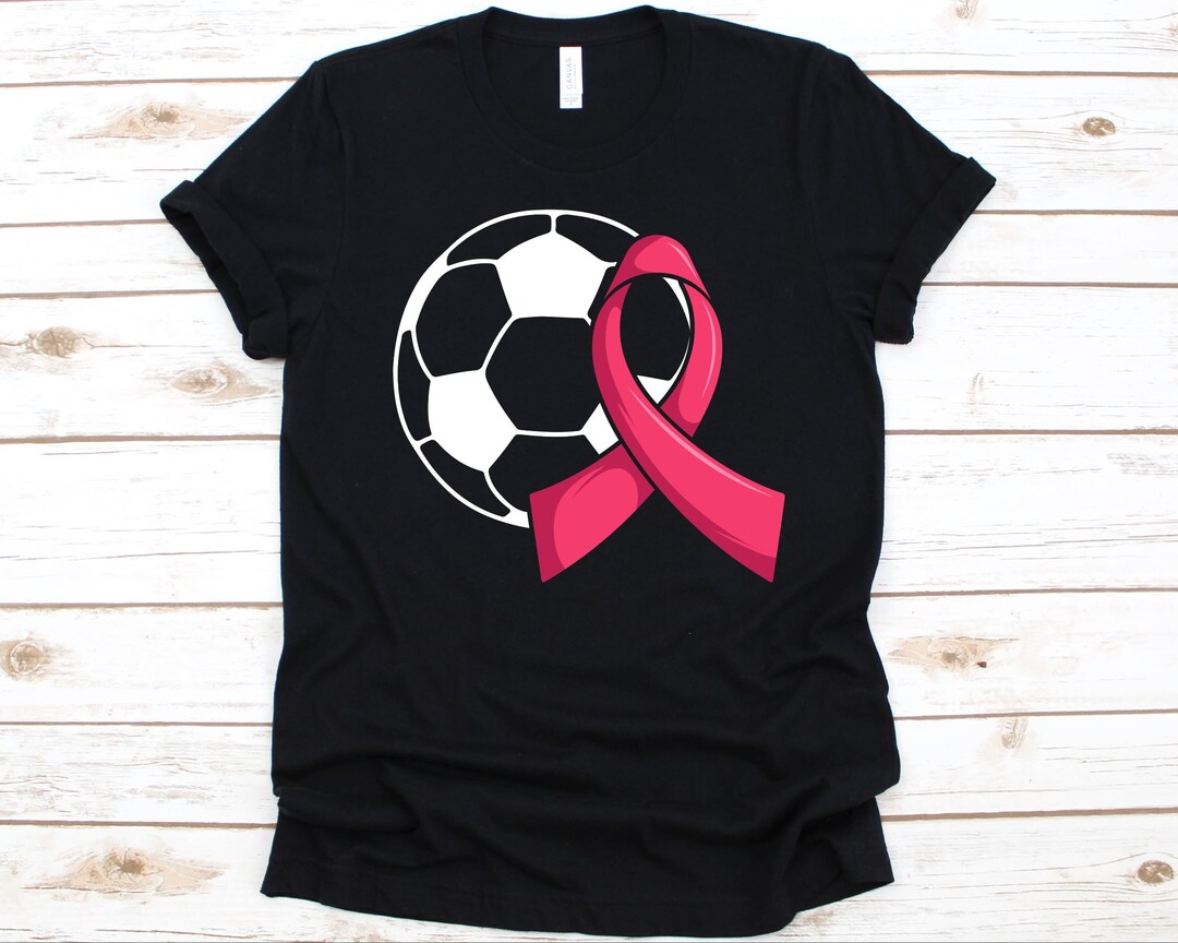 Soccer Ball Breast Cancer Ribbon Shirt, Breast Cancer Awareness Gift ...
