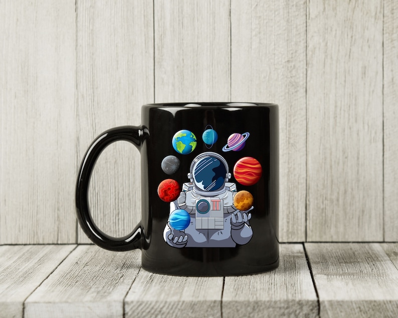 Astronaut Planet Mug, Cute Outer Space Coffee Cup for Astronaut Lovers ...