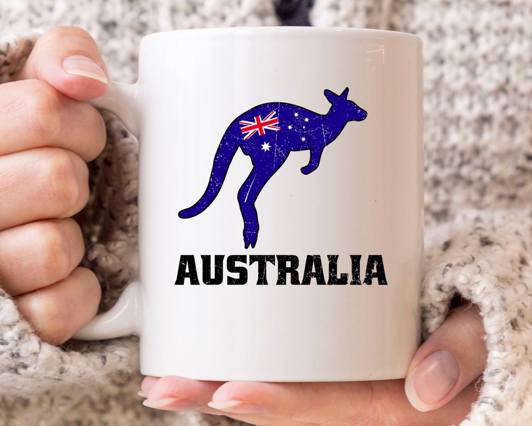 Australian Kangaroo Mug, I Love Australia Kangaroo for Proud Aussies ...