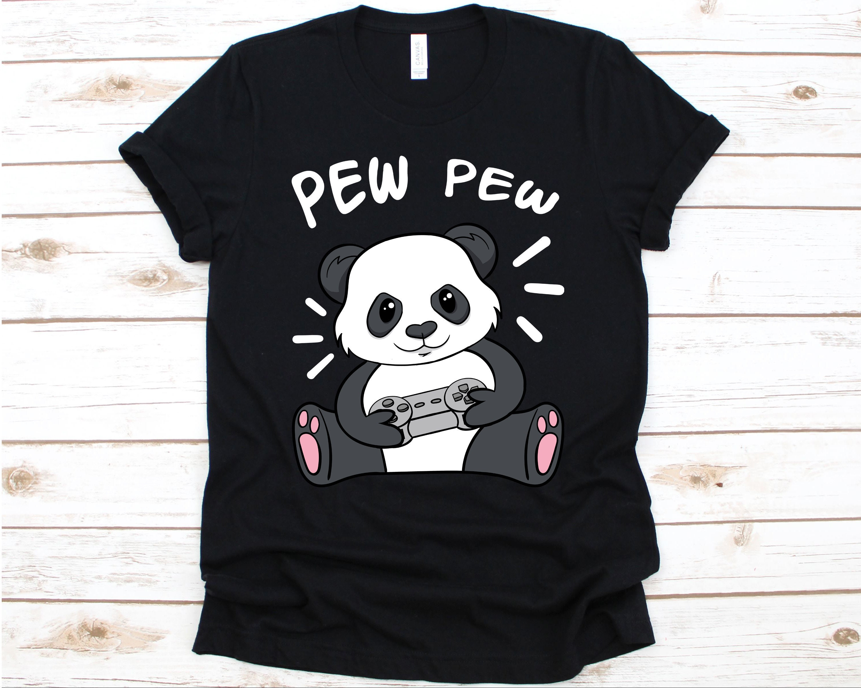Pew Pew Panda Shirt, Console Gamer Gift, Video Game Shirt, Gamer Shirt ...