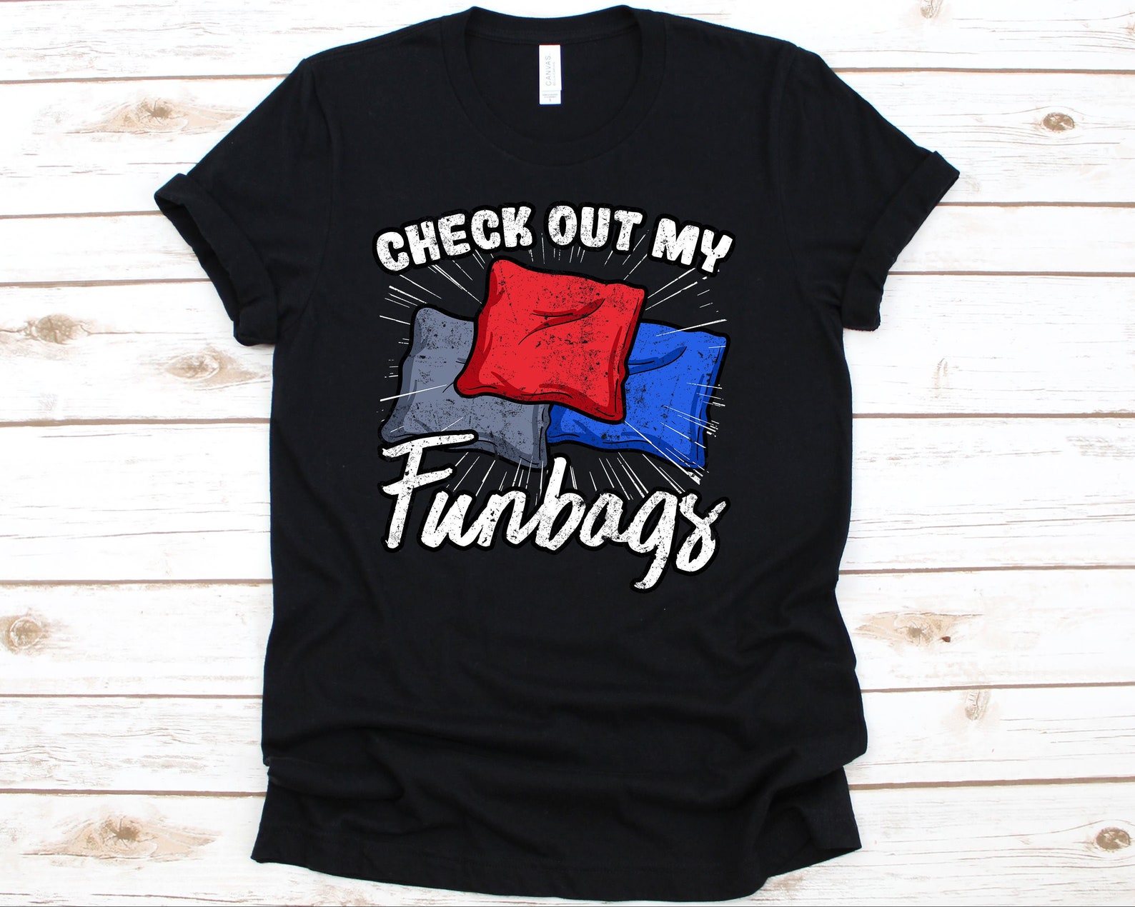 Check Out My Funbags Shirt Backyard Cornhole Lover Gift - Etsy