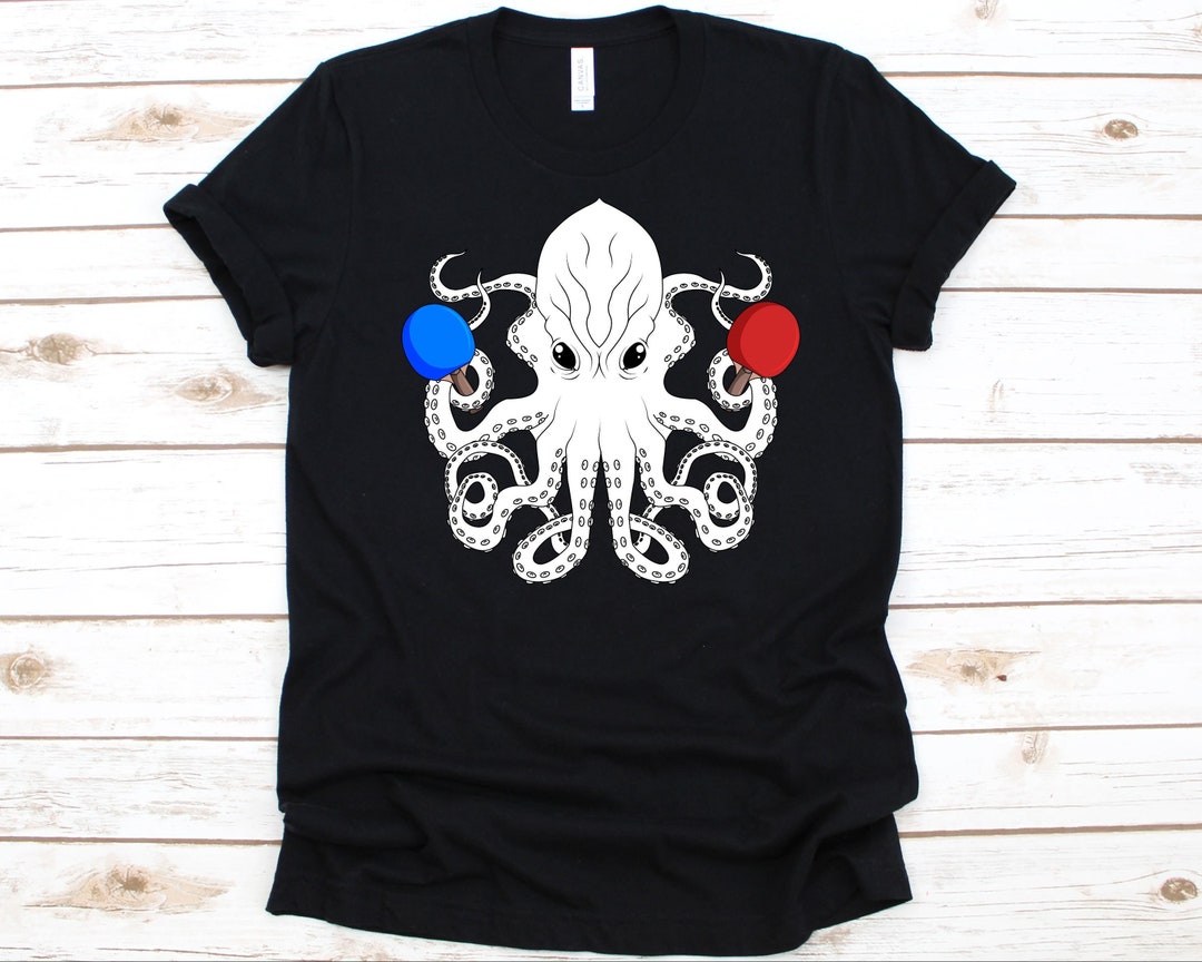 Octopus Pingpong Player Shirt, Table Tennis Player, Ping Pong Shirt ...