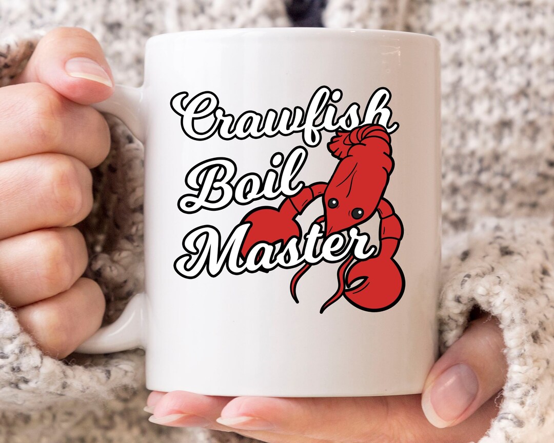 Crawfish Boil Master Mug, Funny Mardi Gras Gift Idea, Crayfish Party ...