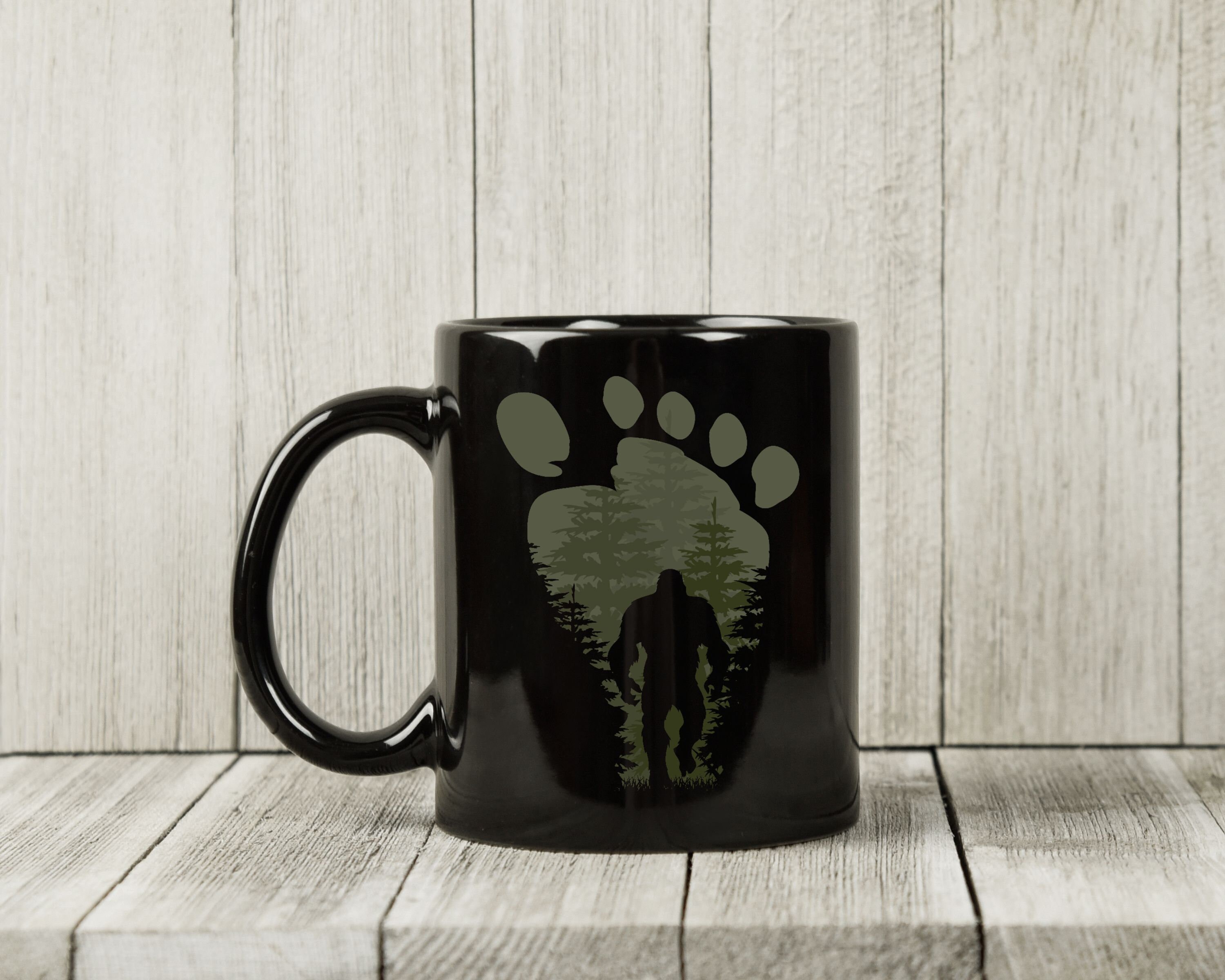 Bigfoot Footprint Mug, Ape-like Creatures Coffee Mug for Men and Women ...
