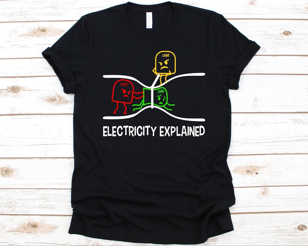 Electricity Explained Shirt, Electrician Gift, Electrical Wirings Lover ...