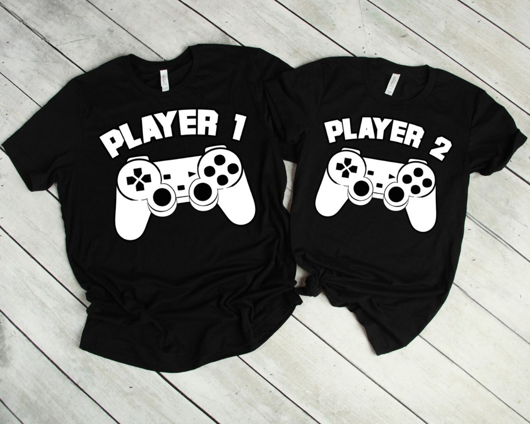 Player 1 Player 2 Shirts, Couple Shirt, Gamer Couple Shirts, Funny ...