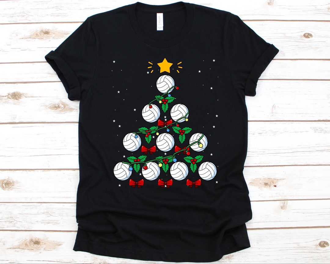 Volleyball Christmas Tree Shirt, Christmas Gift, December 25, Christmas ...