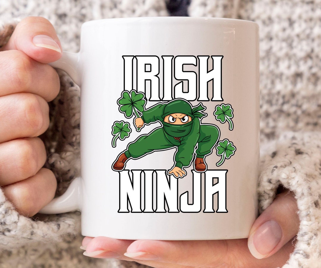 Irish Ninja Mug, Funny Irish Coffee Cup for Shenanigan Men Women ...