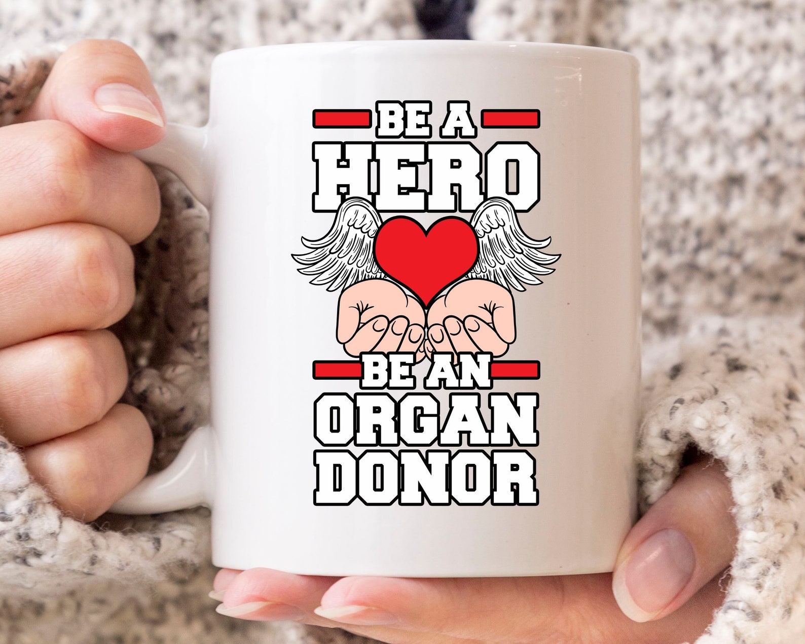 Be A Hero Be An Organ Donor Mug Organ Donation Awareness | Etsy