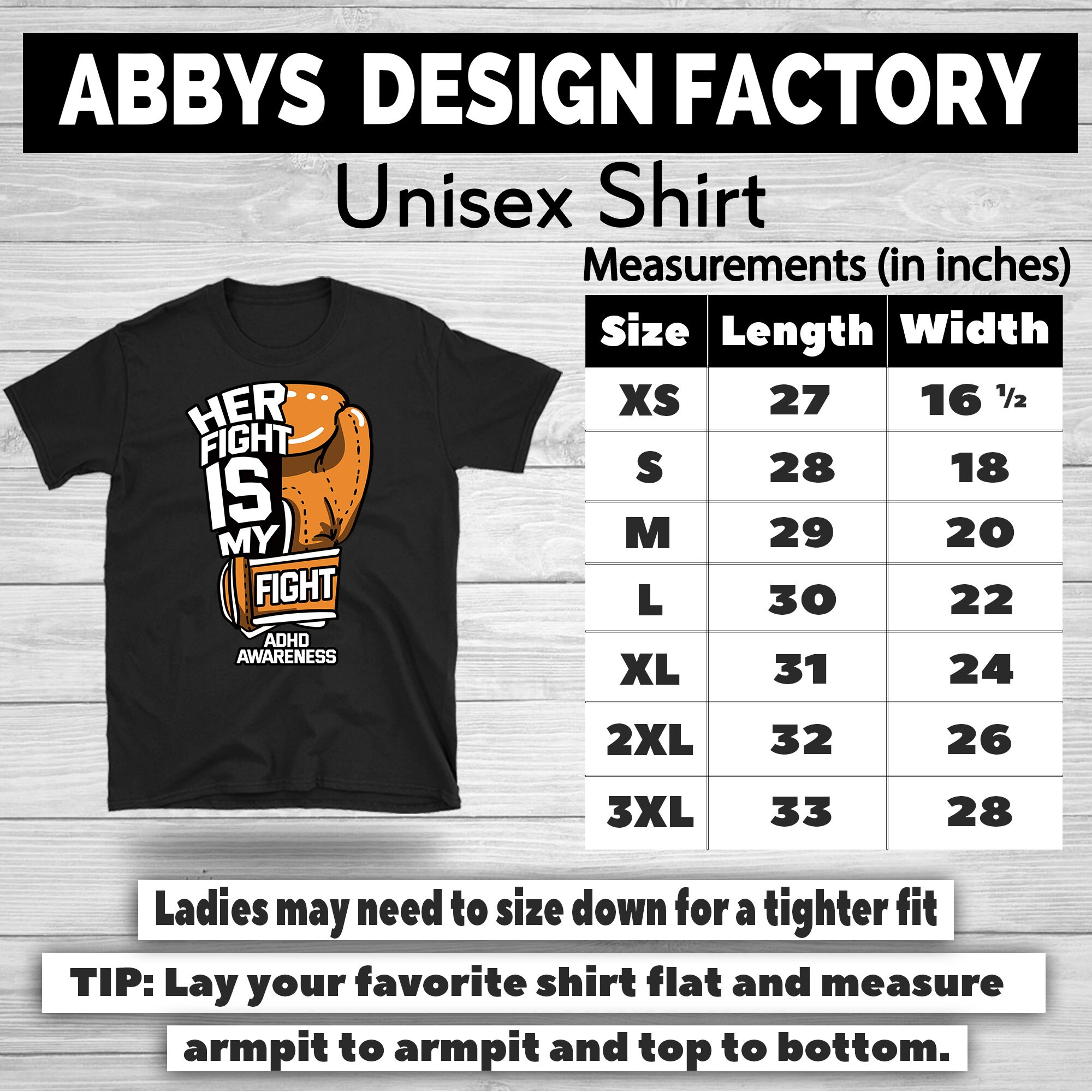 Her Fight is My Fight Shirt, ADHD Awareness Shirt for Attention Deficit ...