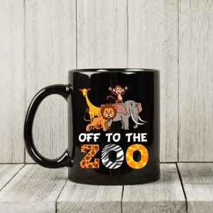 Off to the Zoo Mug, Funny Zookeeper Coffee Cup for Animal Keeper Boys ...