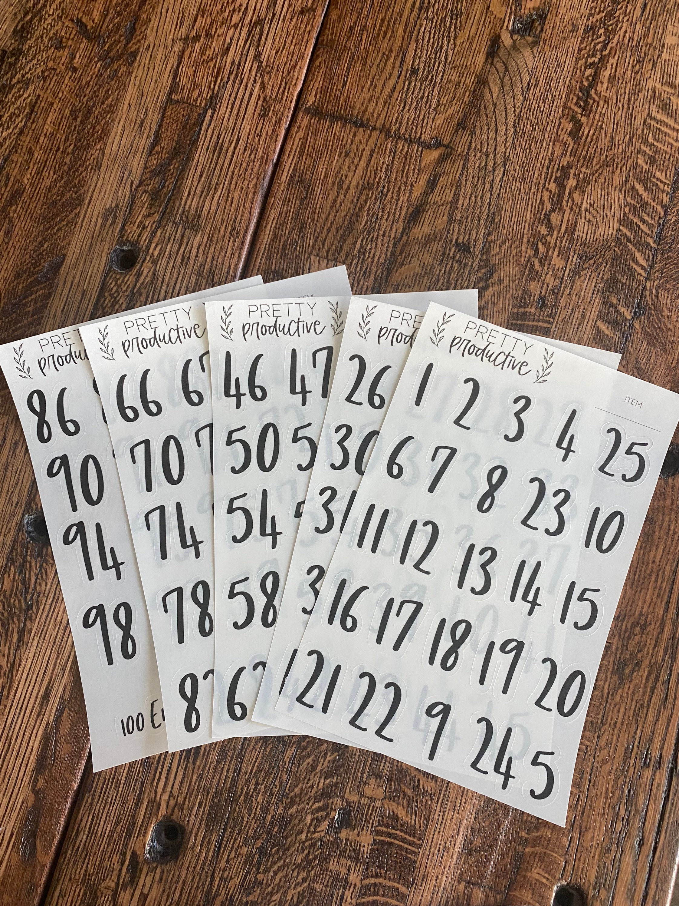 100 Envelope Challenge 1-100 Stickers and Free Tracker - Etsy