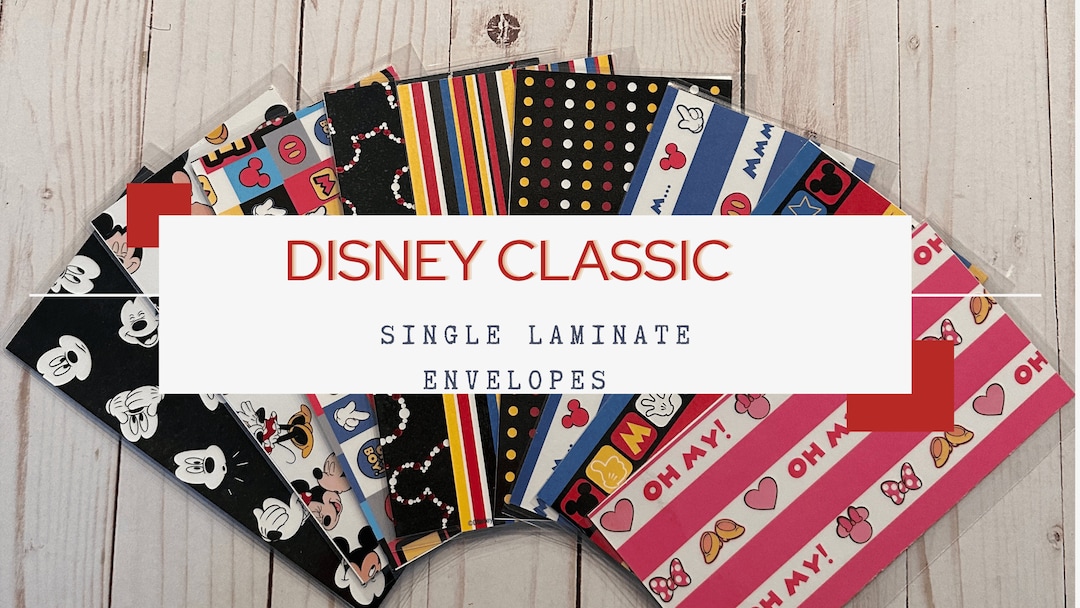 DISNEY CLASSIC COLLECTION - Single Laminated Cash Envelopes - Etsy