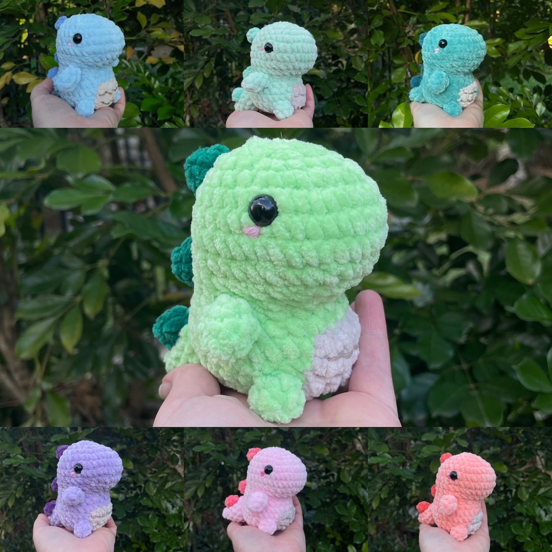 Dino Cute Crocheted Soft and Fluffy Amigurumi Plushie - Etsy