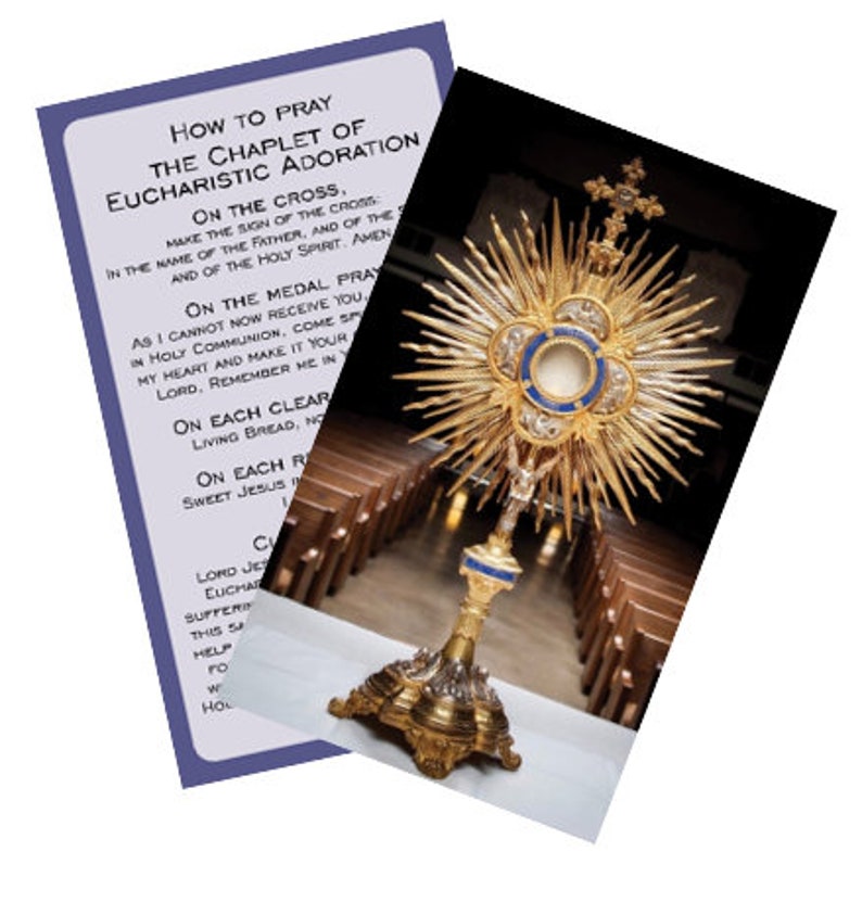 Eucharistic Adoration Holy Card Pack - Etsy