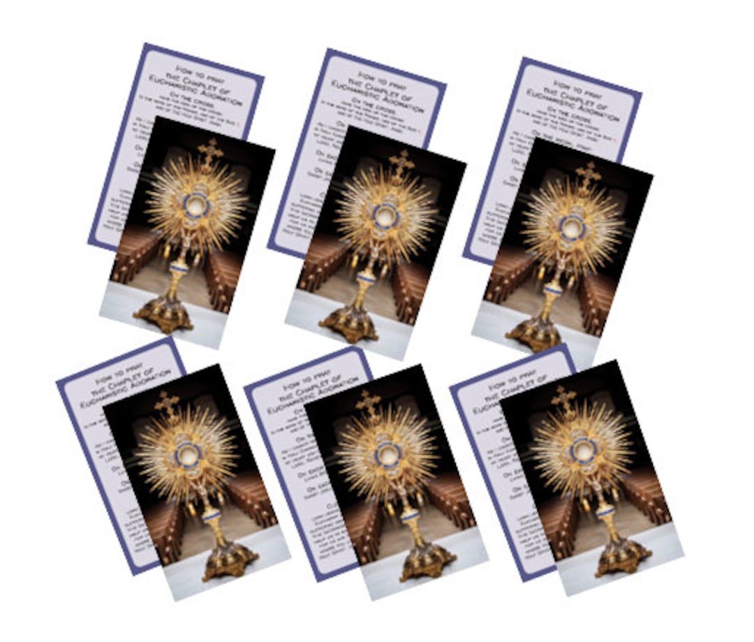 Eucharistic Adoration Holy Card Pack - Etsy