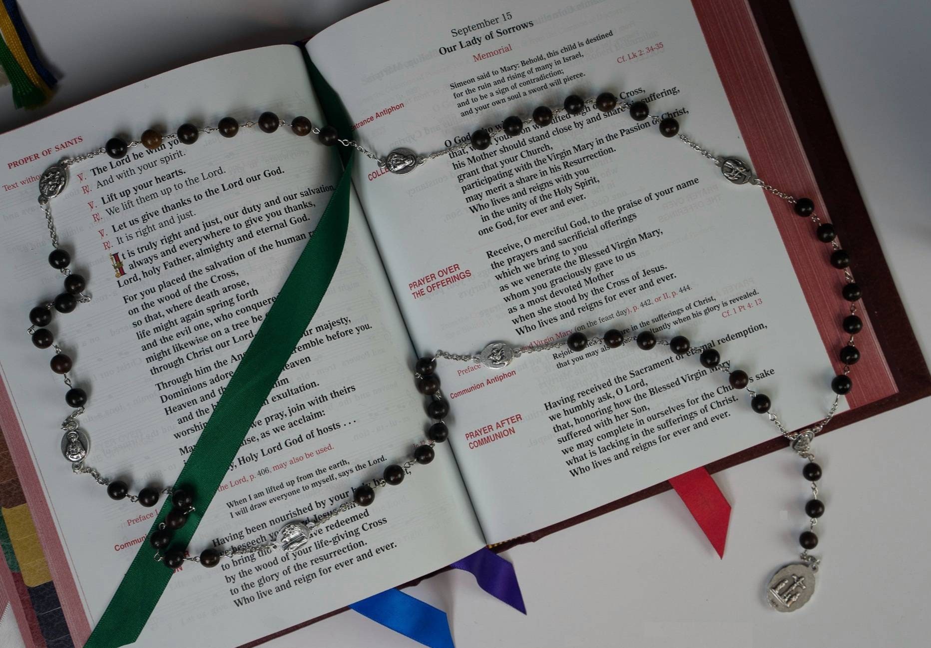 Seven Sorrows of Our Lady Chaplet With Dark Wooden Beads - Etsy