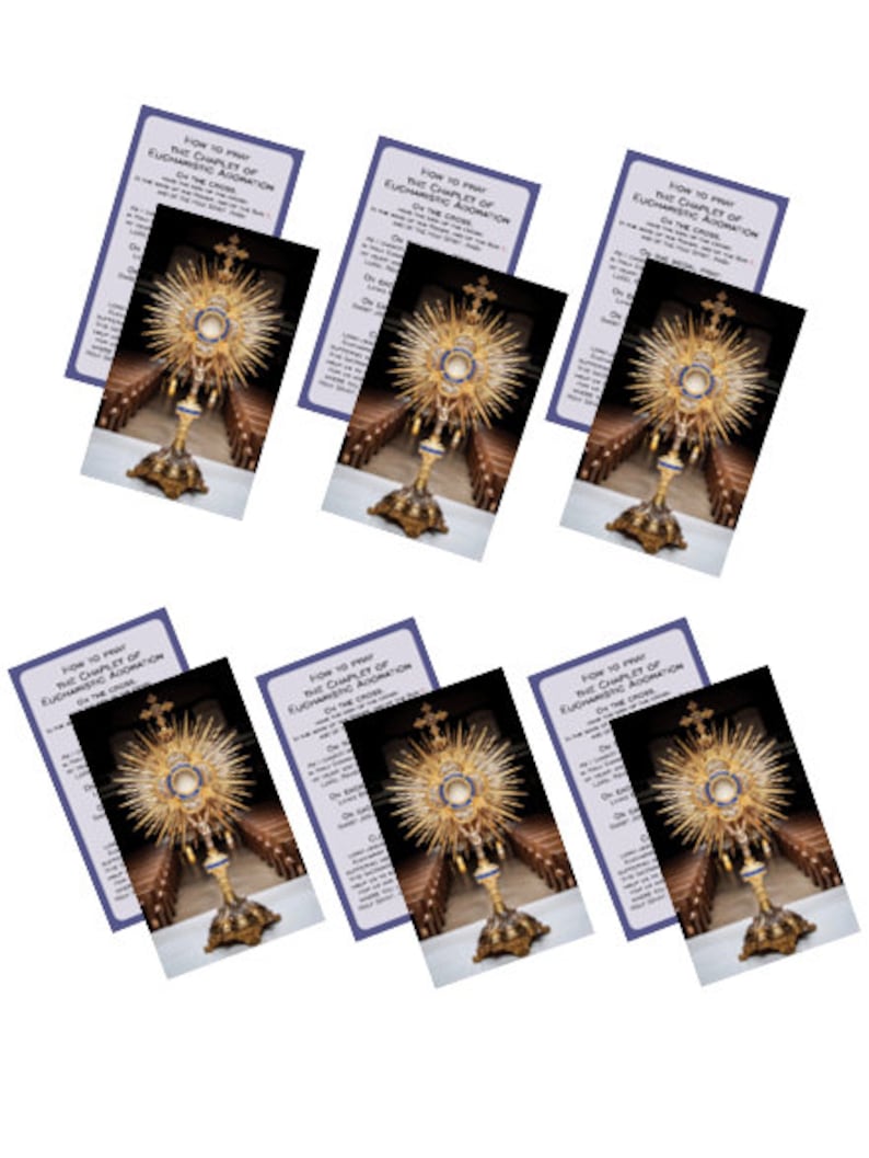 Eucharistic Adoration Holy Card Pack - Etsy